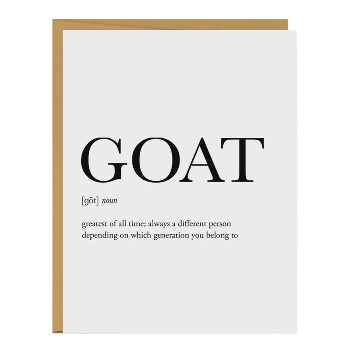 GOAT Definition Everyday Greeting Card – Shrunken Head