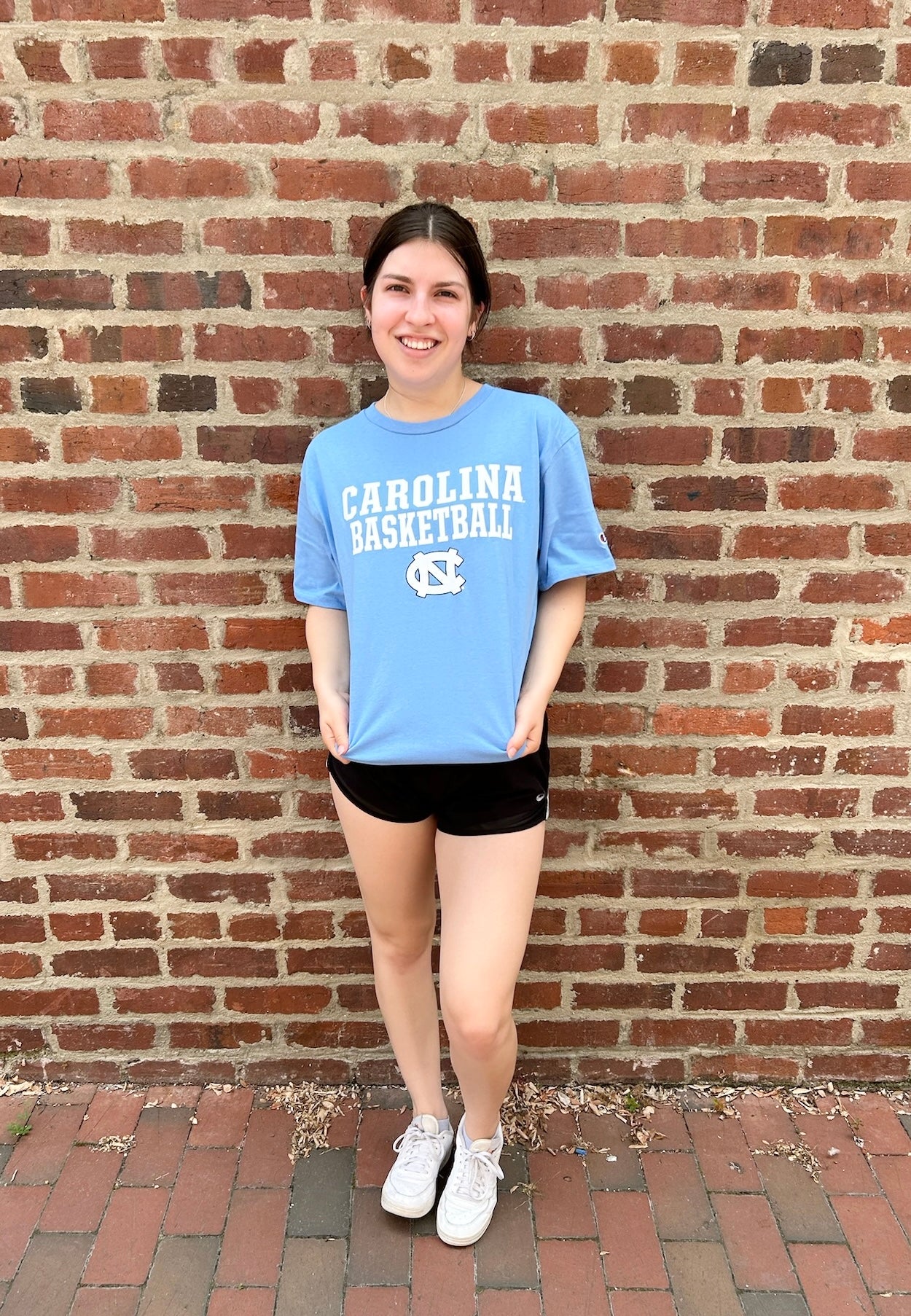 Carolina Basketball T-Shirt with UNC Logo by Champion – Shrunken Head