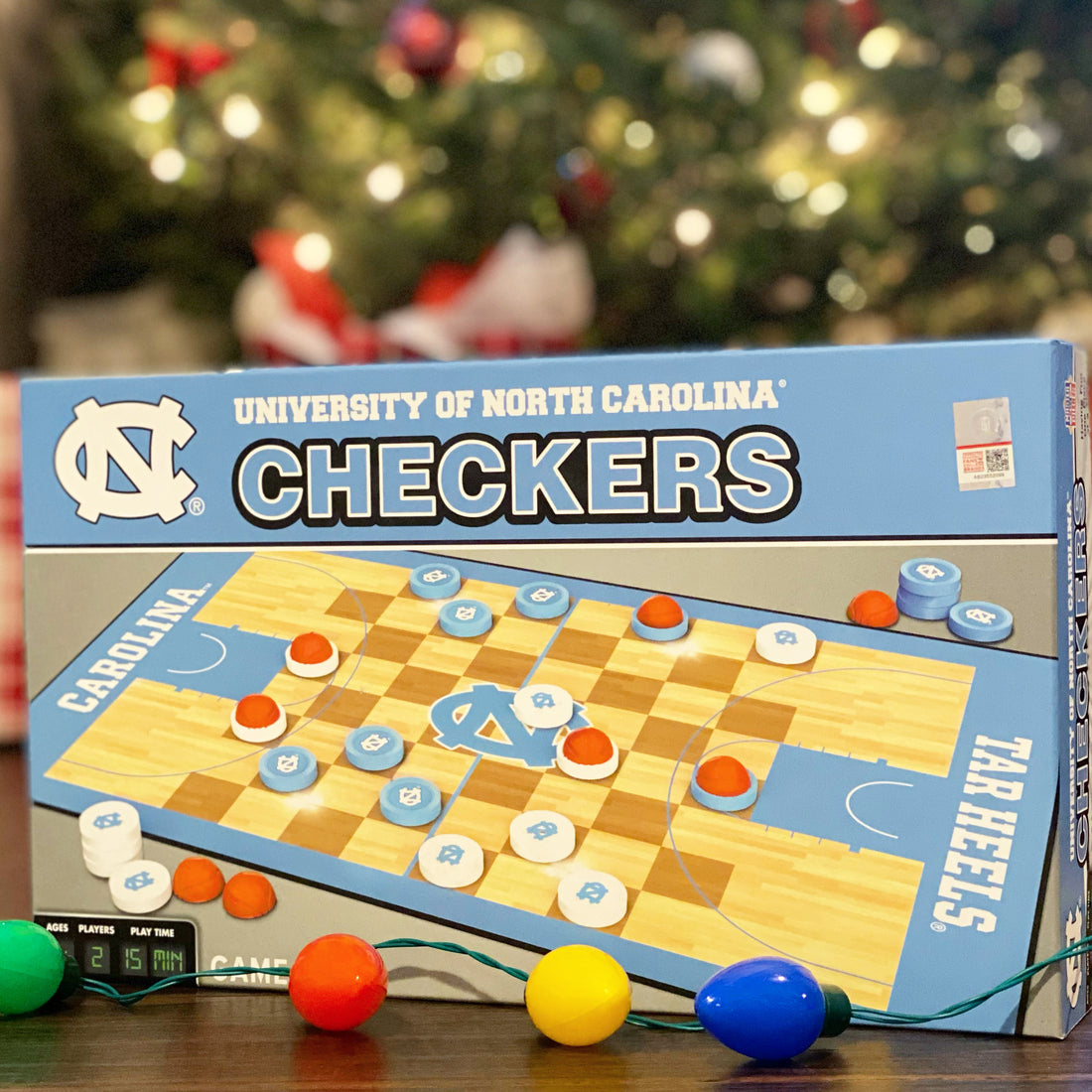 North Carolina Tar Heels Basketball Checkers Game – Shrunken Head