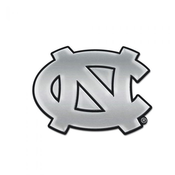 UNC Tar Heels Auto Emblem in Silver – Shrunken Head