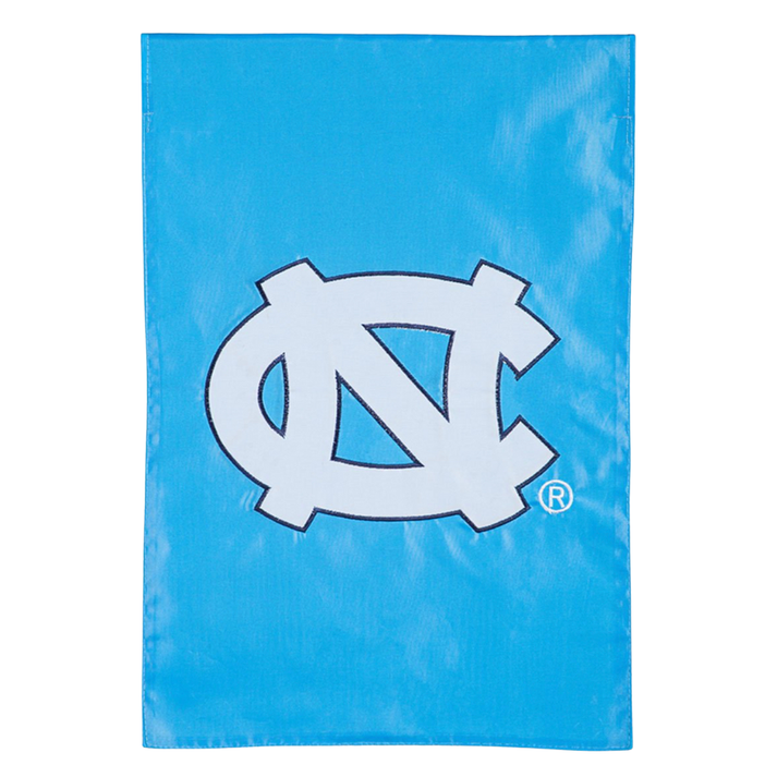 UNC Carolina Blue Applique Banner Flag – Shrunken Head