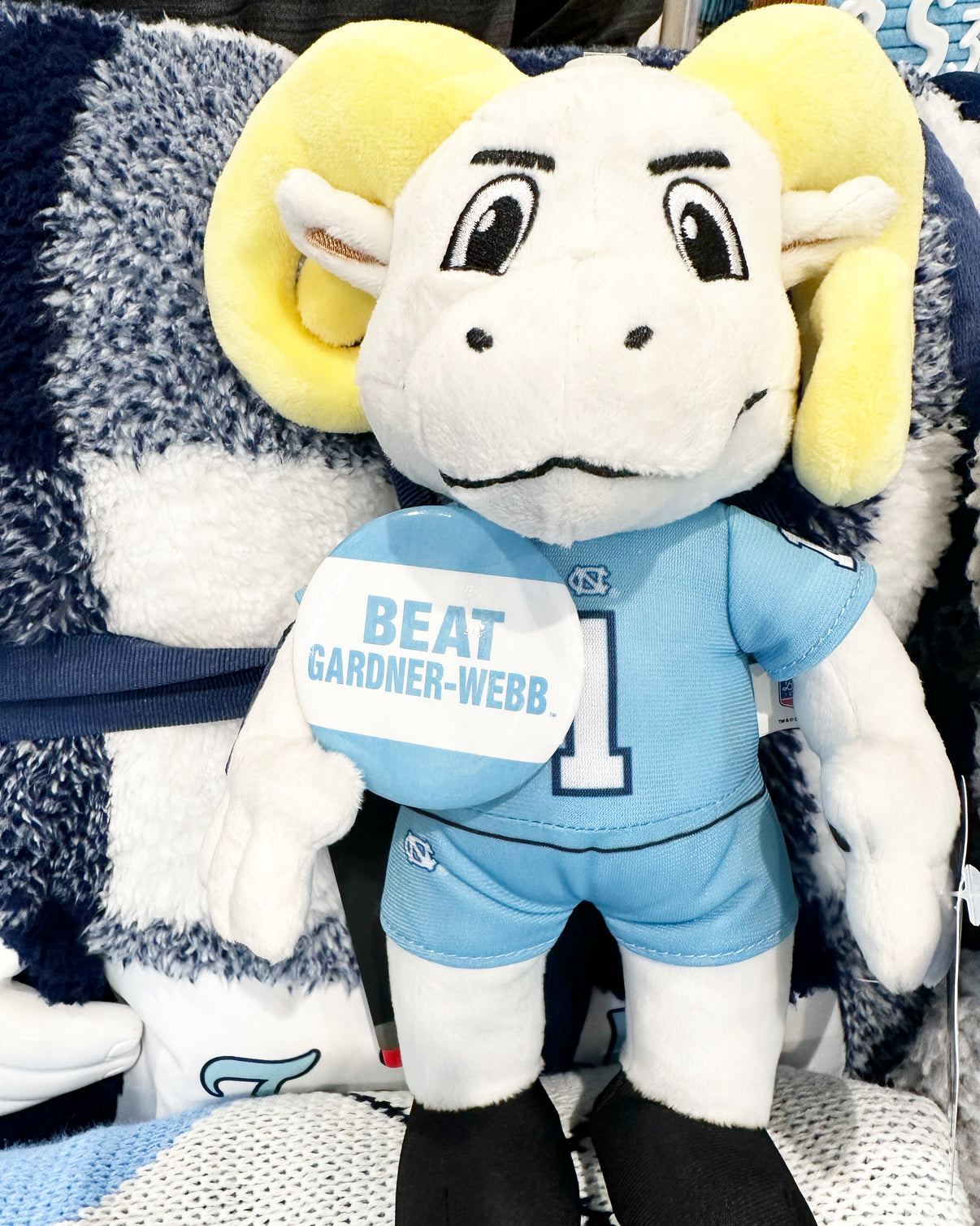 UNC Rameses Stuffed Animal Plush Mascot in ACC Football Uniform ...